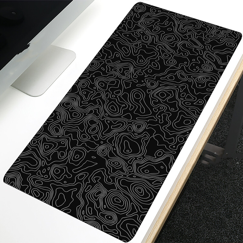 Black Topographic Gaming Mouse Pad | eBay